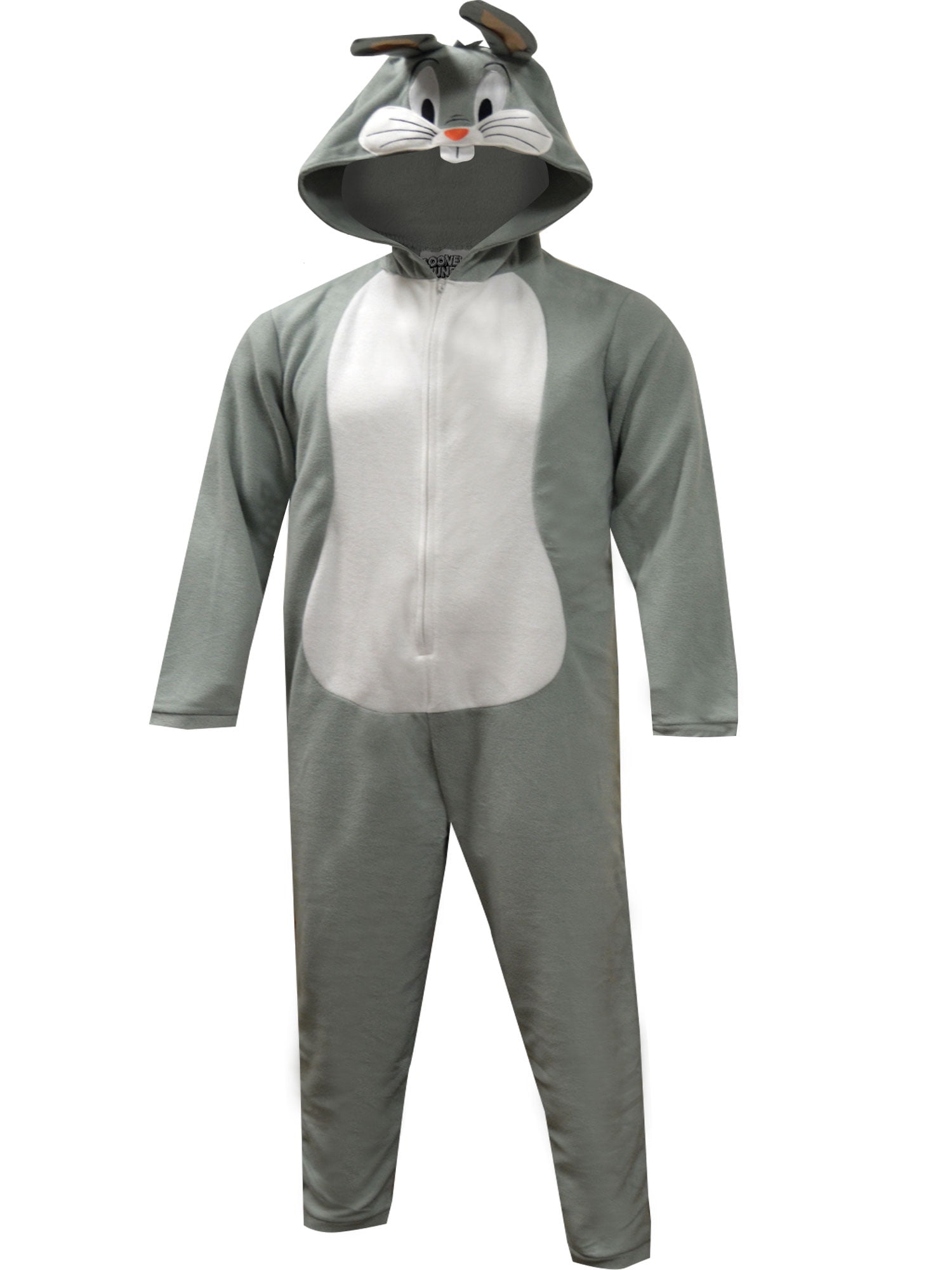 Looney Tunes Mens Looney Tunes Bugs Bunny One Piece Union Suit Pajama ...