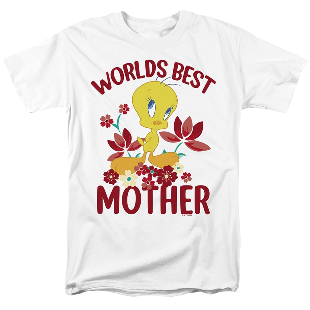 Looney Tunes Mother's Day Tweety Worlds Best Mom Unisex Adult T Shirt ...