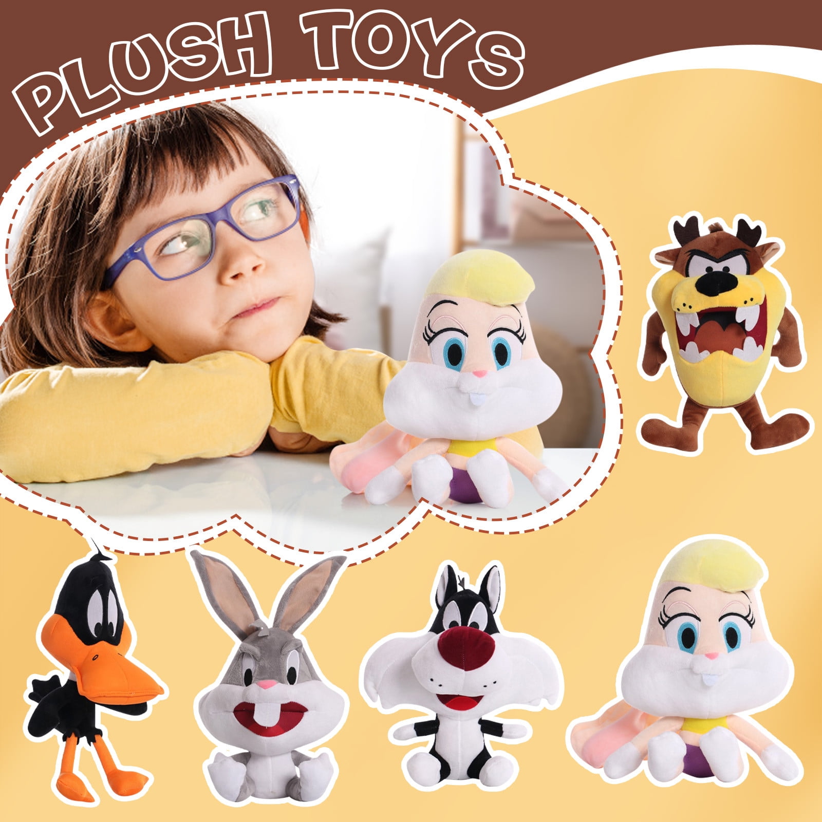 Looney Tunes Movie Bugs Bunny Cartoon Plushies Characters Toys, 5PCS ...