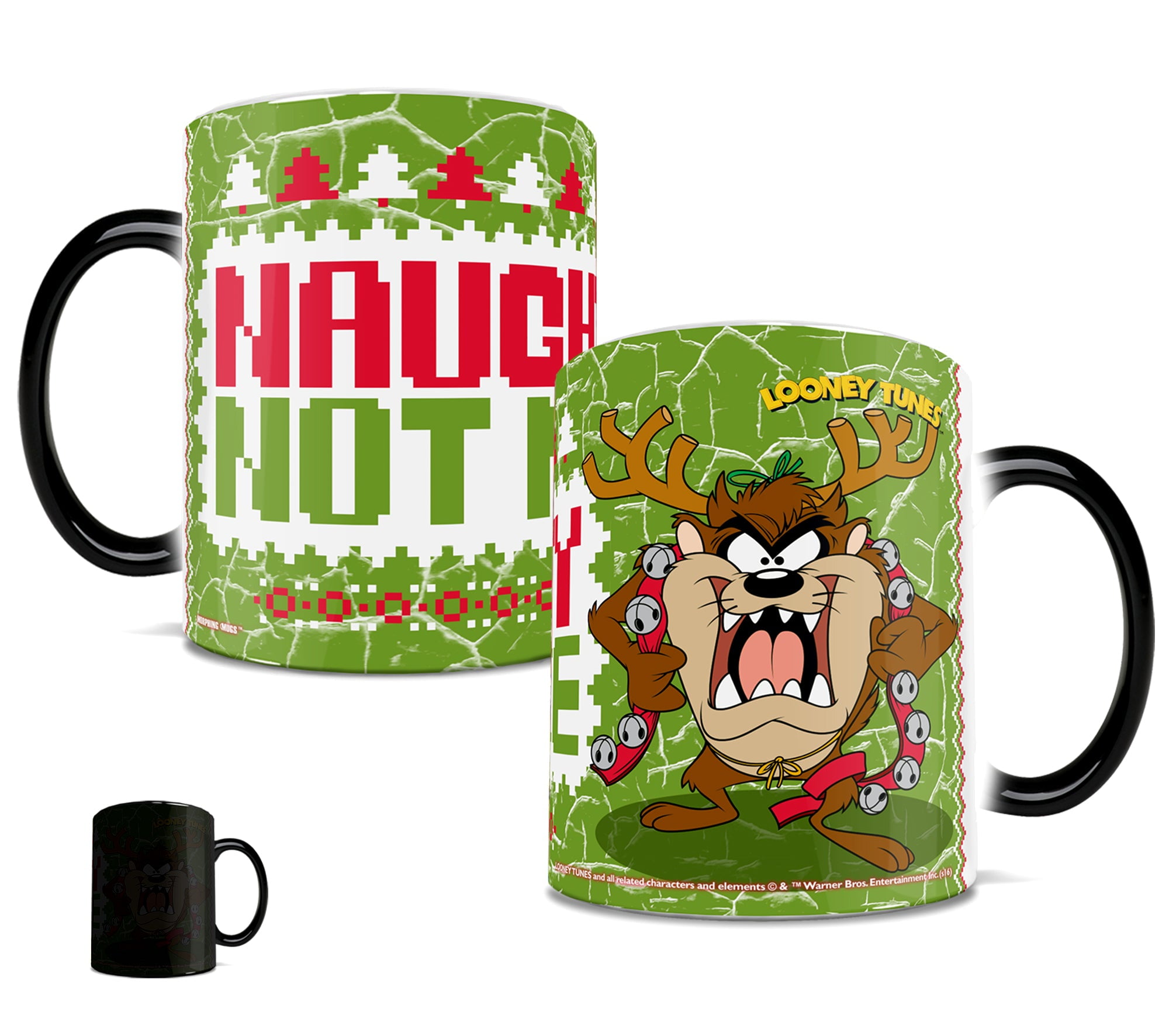 Morphing Mugs Looney Tunes Taz Naughty Not Nice Christmas Heat Reveal ...