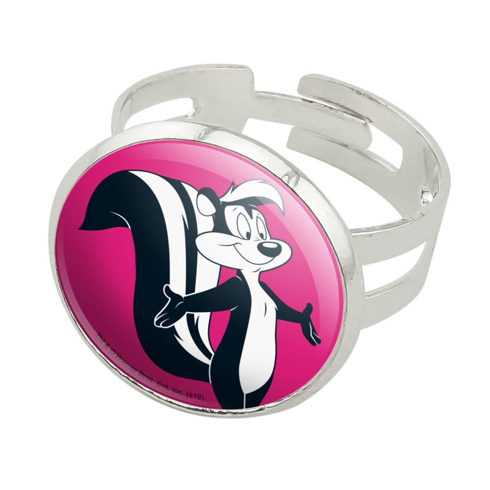 Looney Tunes Pepe Le Pew Silver Plated Adjustable Novelty Ring ...