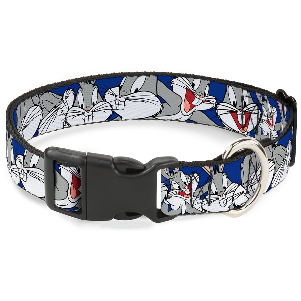Looney Tunes Pet Collar, Dog Collar Plastic Buckle, Bugs Bunny Close Up ...
