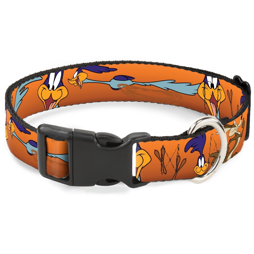 Looney Tunes Pet Collar, Dog Collar Plastic Buckle, Road Runner Wile E ...