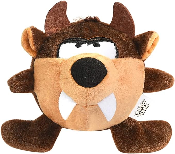 Looney Tunes for Pets Brown Tasmanian Devil Taz Ball Body Plush Dog Toy ...