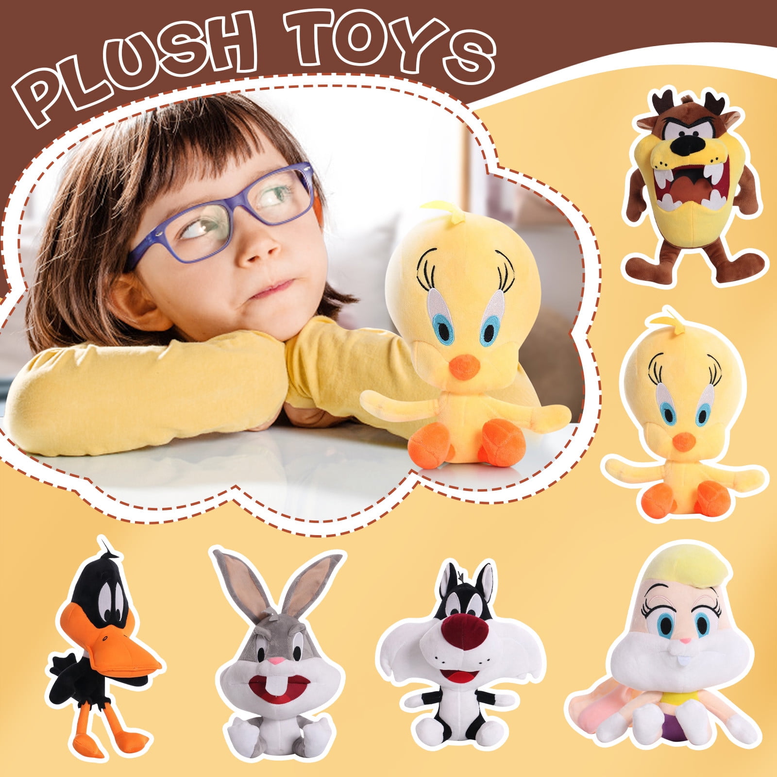 Looney Tunes Plush Toy - 6PCS Soft Stuffed Animals for Kids Adults ...