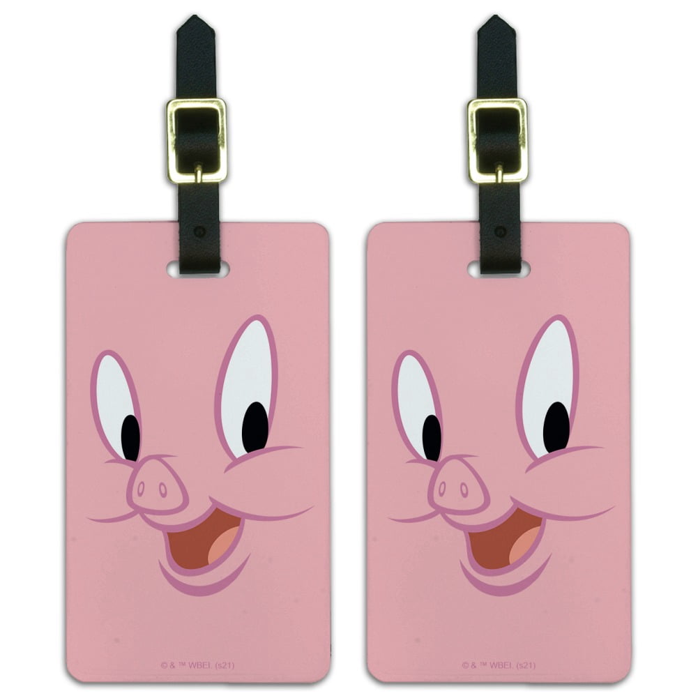 Looney Tunes Porky Face Luggage ID Tags Suitcase Carry-On Cards - Set ...