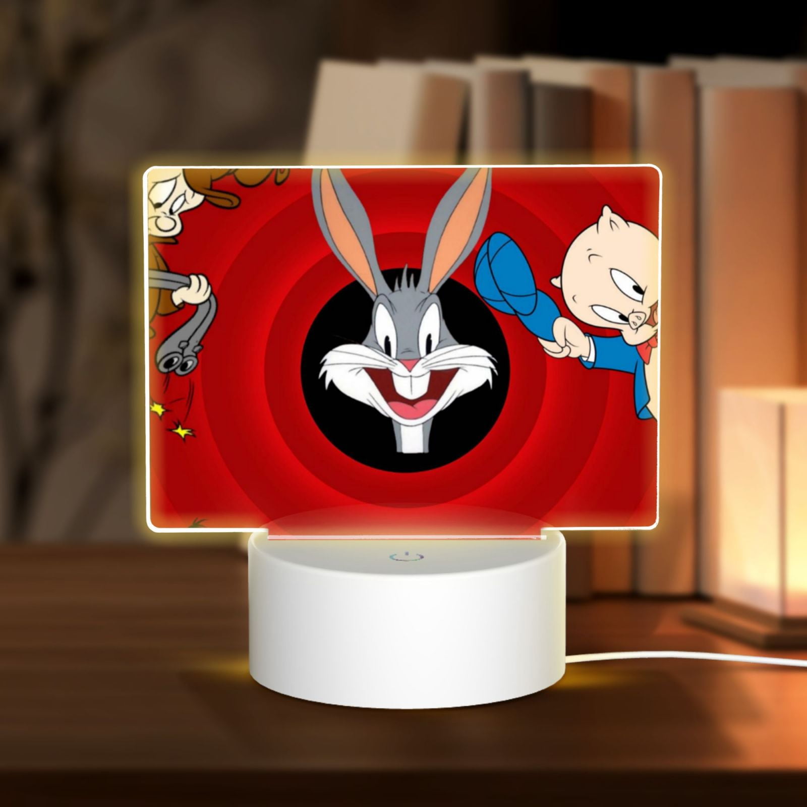 Looney Tunes Rectangular Acrylic Night Light Adjustable 3 Light Modes ...