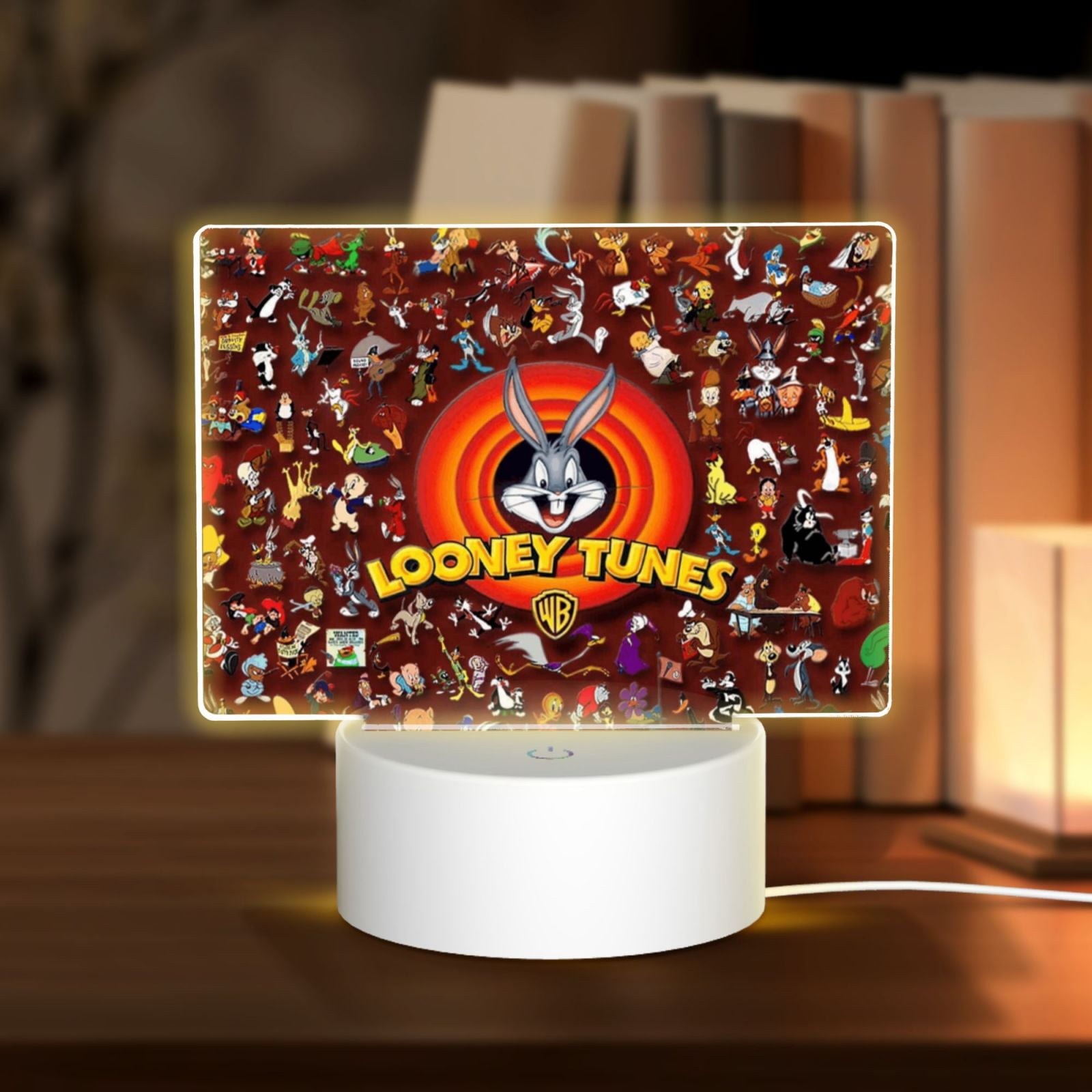 Looney Tunes Rectangular Acrylic Night Light Adjustable 3 Light Modes ...