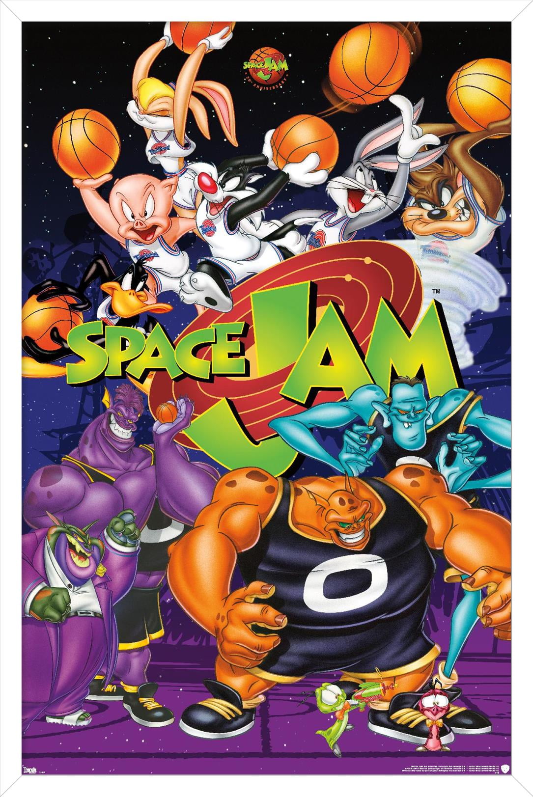 Looney Tunes: Space Jam - Collage Wall Poster, 22.375" x 34", Framed ...