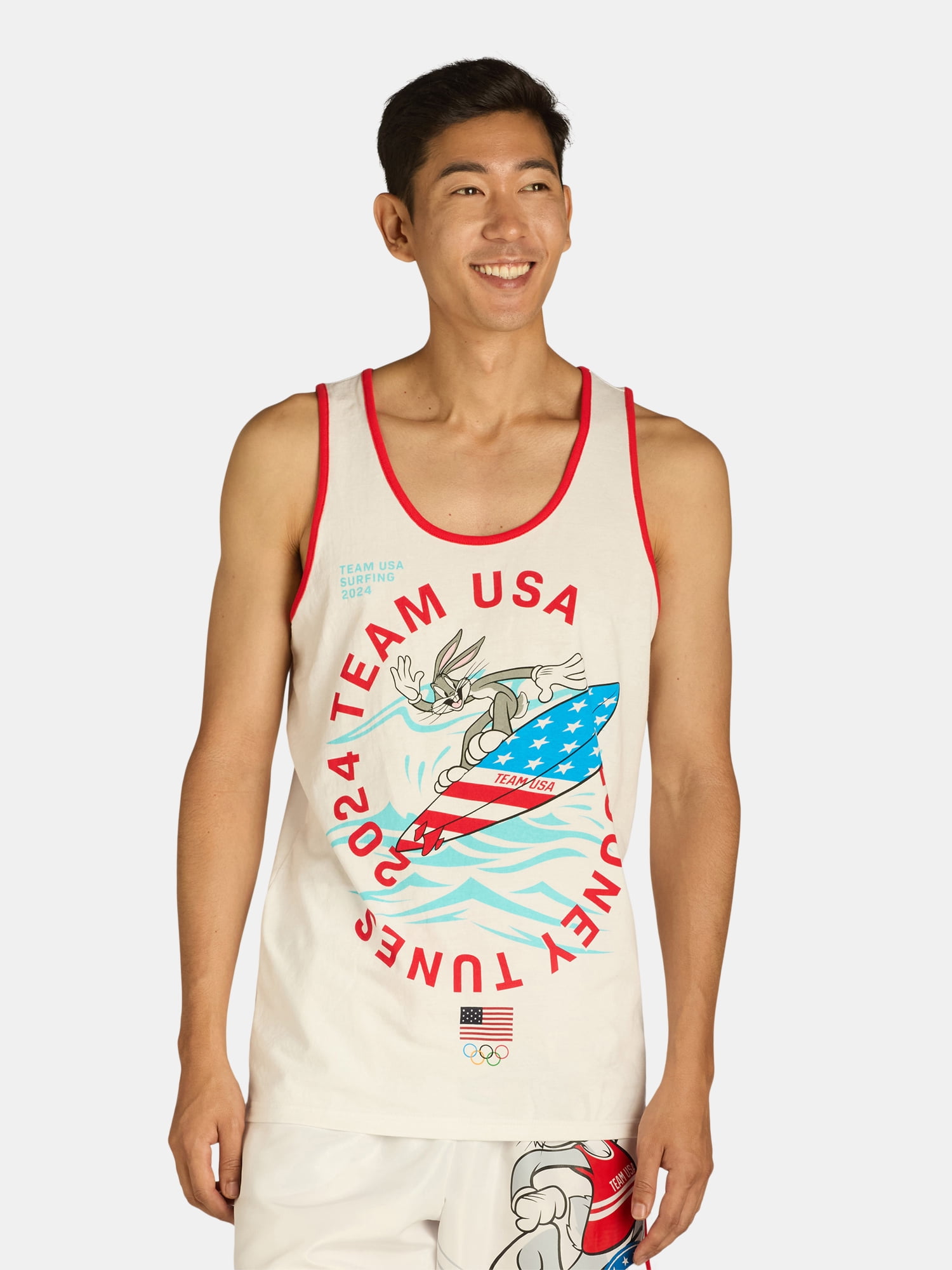 Looney Tunes Patriotic x Olympics Men's Team USA Surfing Tank Top ...