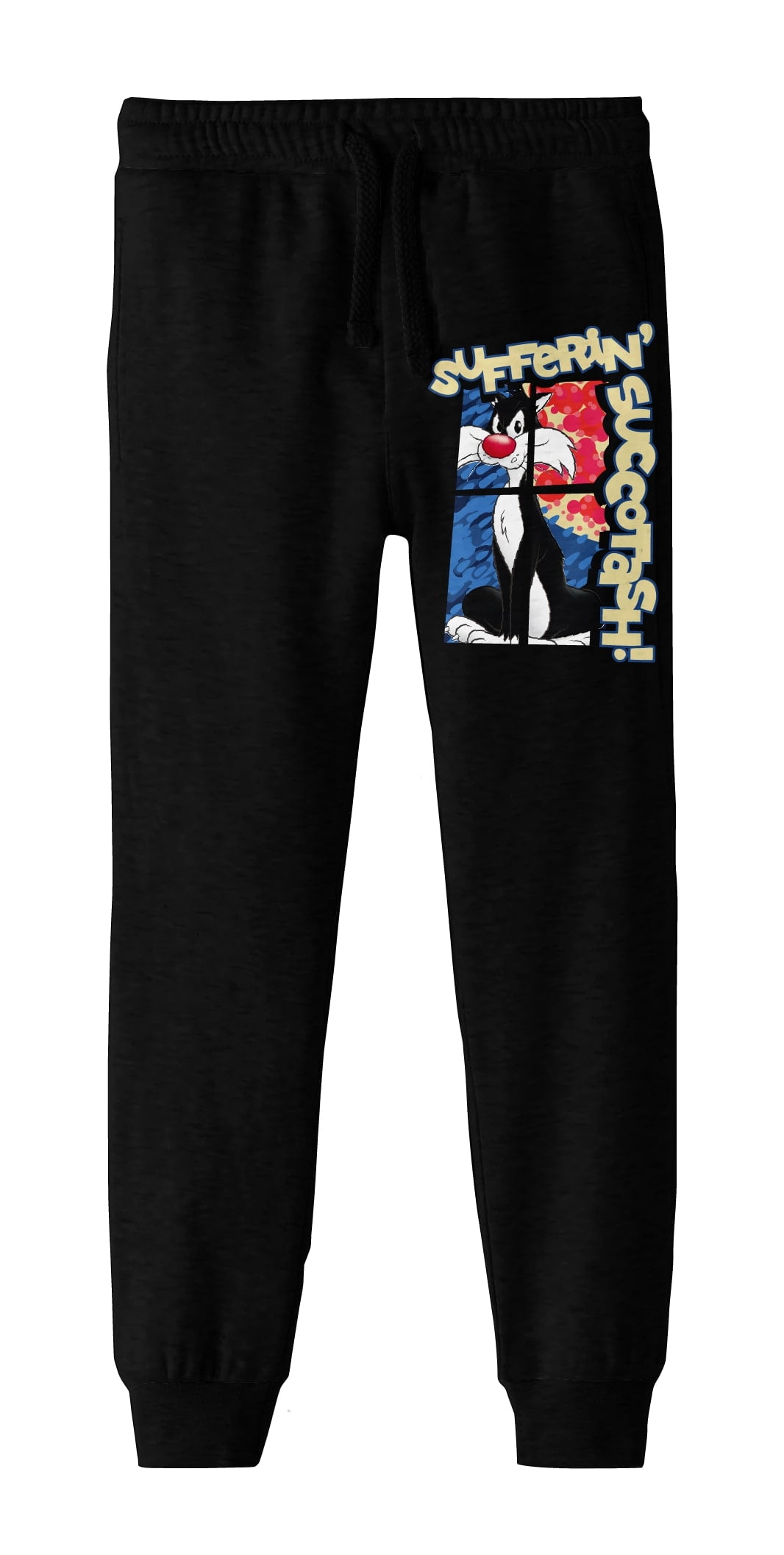 Looney Tunes Sylvester Sufferin' Succotash! Youth Black Graphic Jogger ...