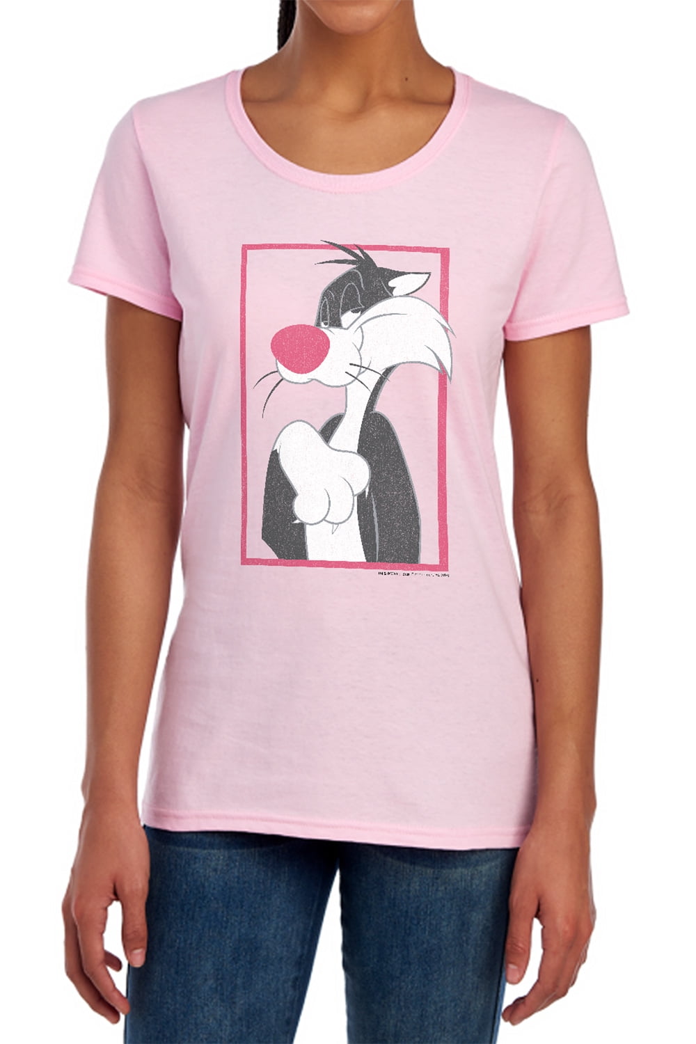 Looney Tunes Sylvester Women's T Shirt, Pink, X-Large - Walmart.com