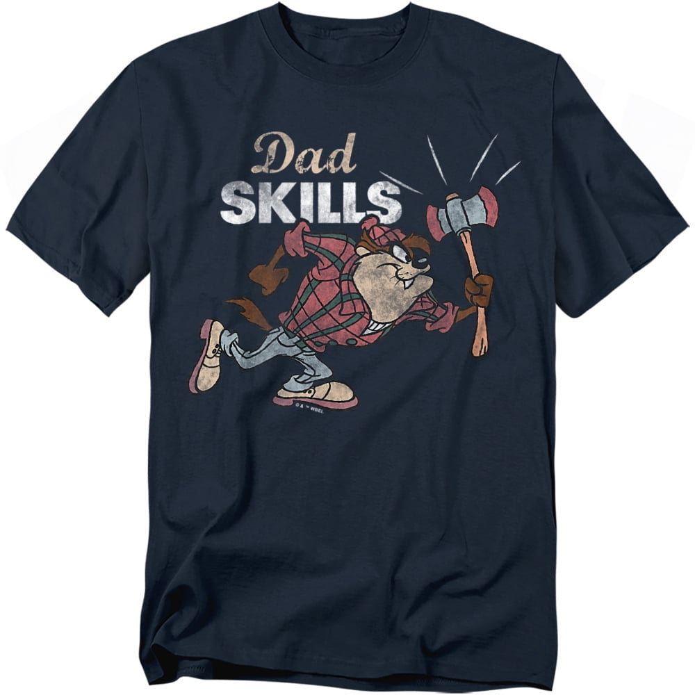 Looney Tunes T-Shirt Father'S Day Taz Dad Skills Unisex Graphic Tee for ...