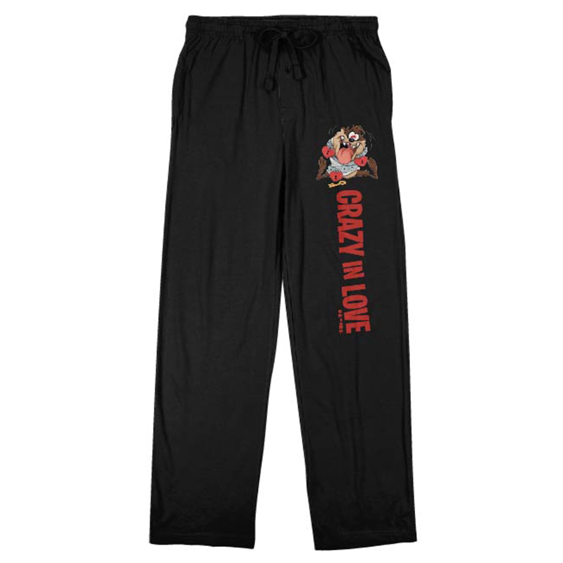 Looney Tunes Taz "Crazy In Love" Men's Black Sleep Pajama Pants ...