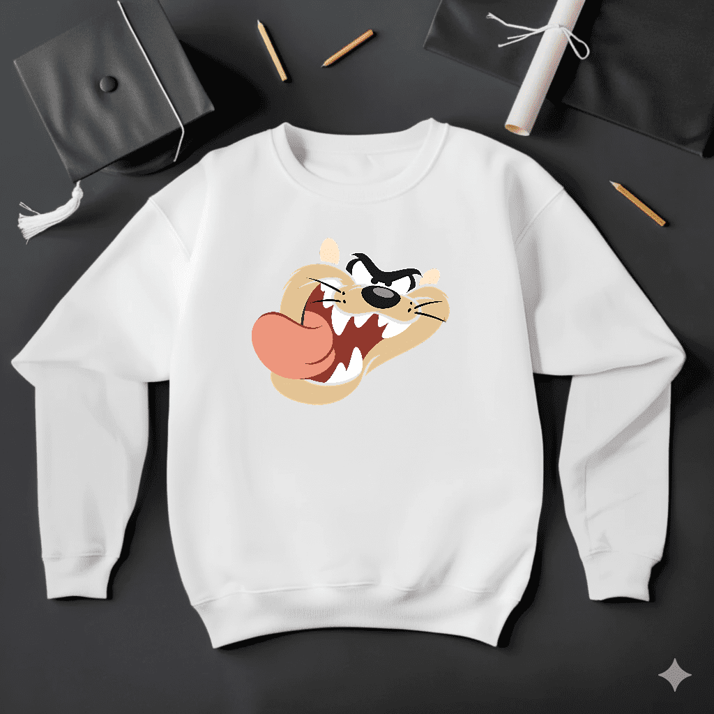 Looney Tunes Taz Devil Classic Cartoon Vintage Fan Graphic Sweatshirt ...