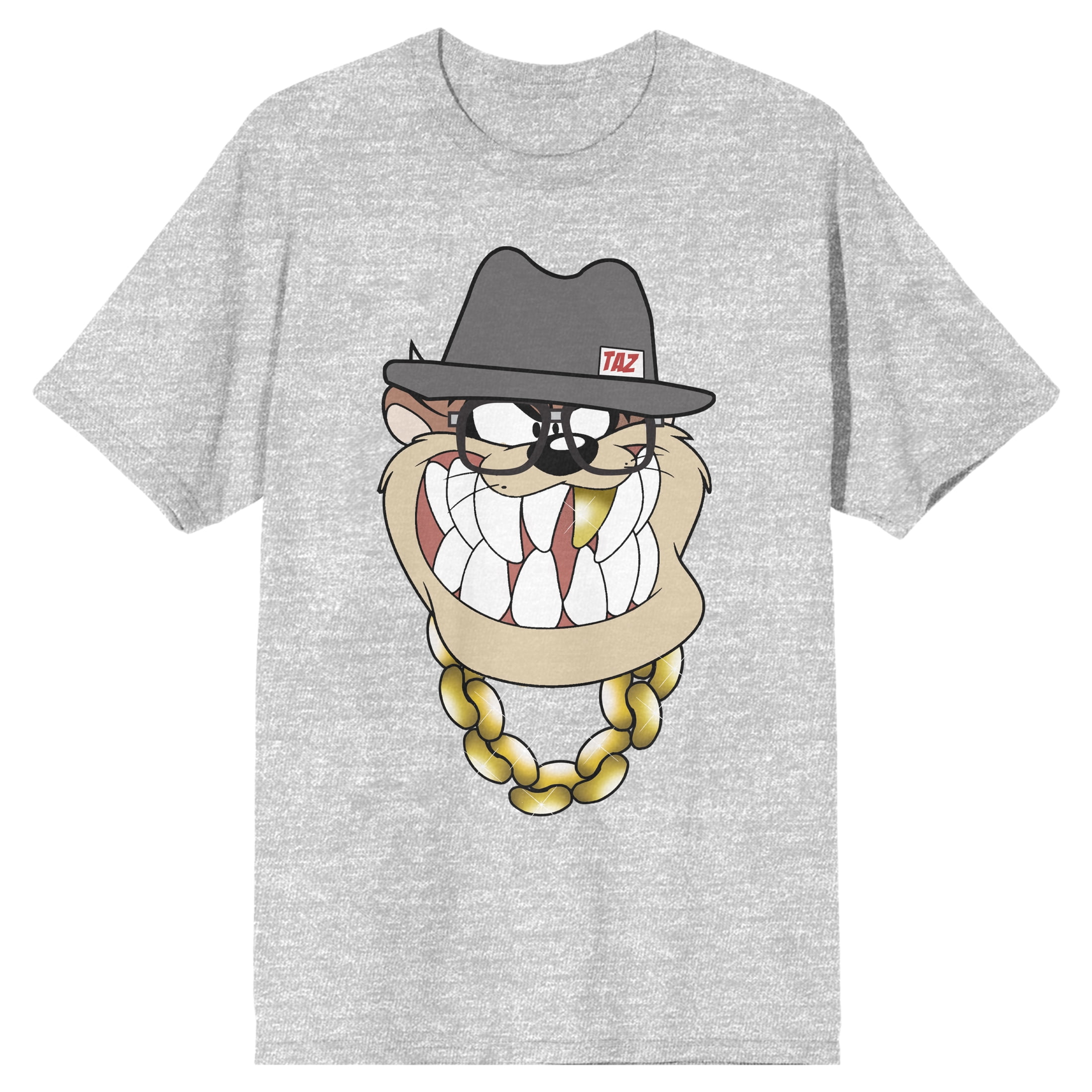 Looney Tunes Taz Gold Tooth and Bling Men's Athletic Heather T-shirt ...