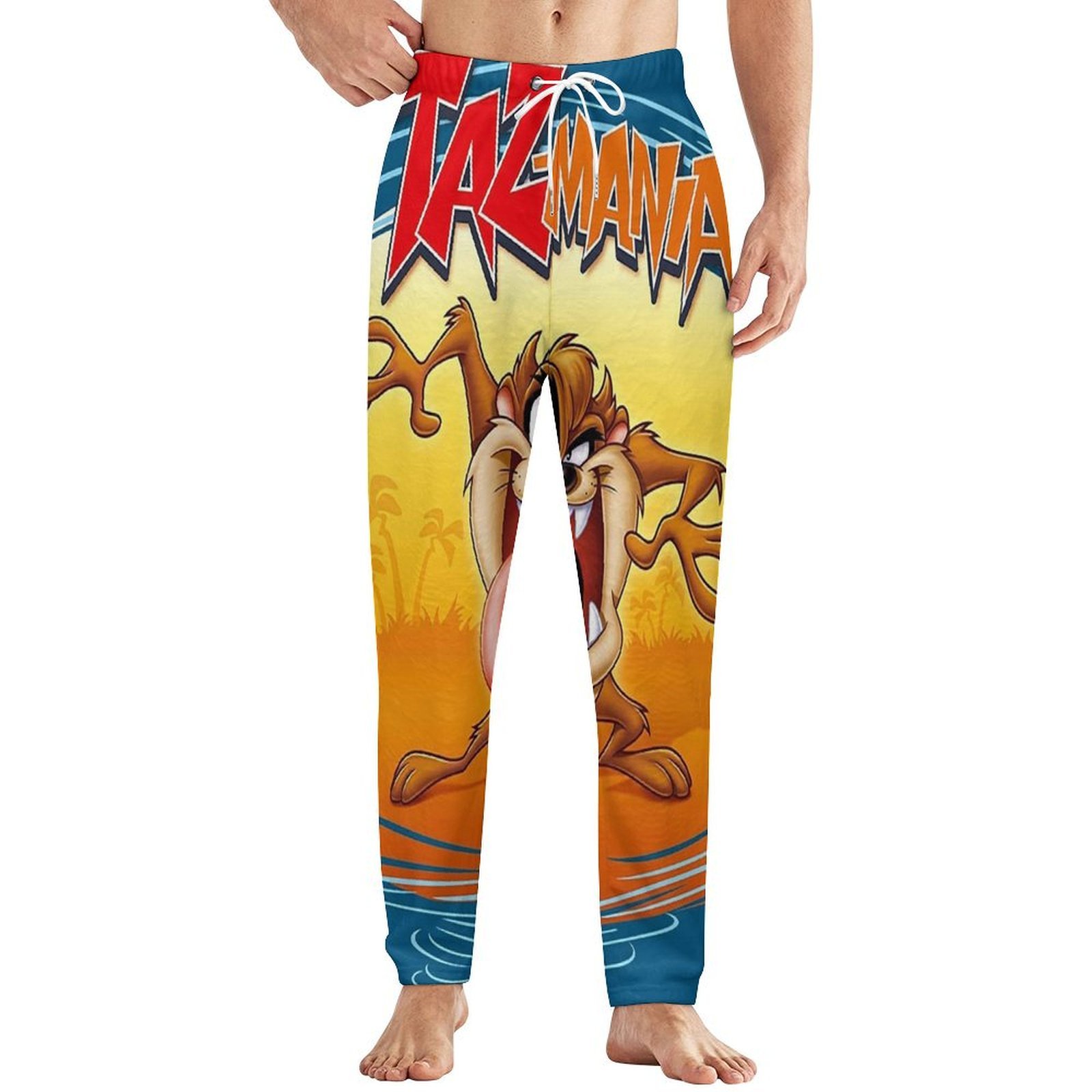Looney Tunes Taz-Mania Mens Pajama Pants Microfleece Pajama Bottoms ...