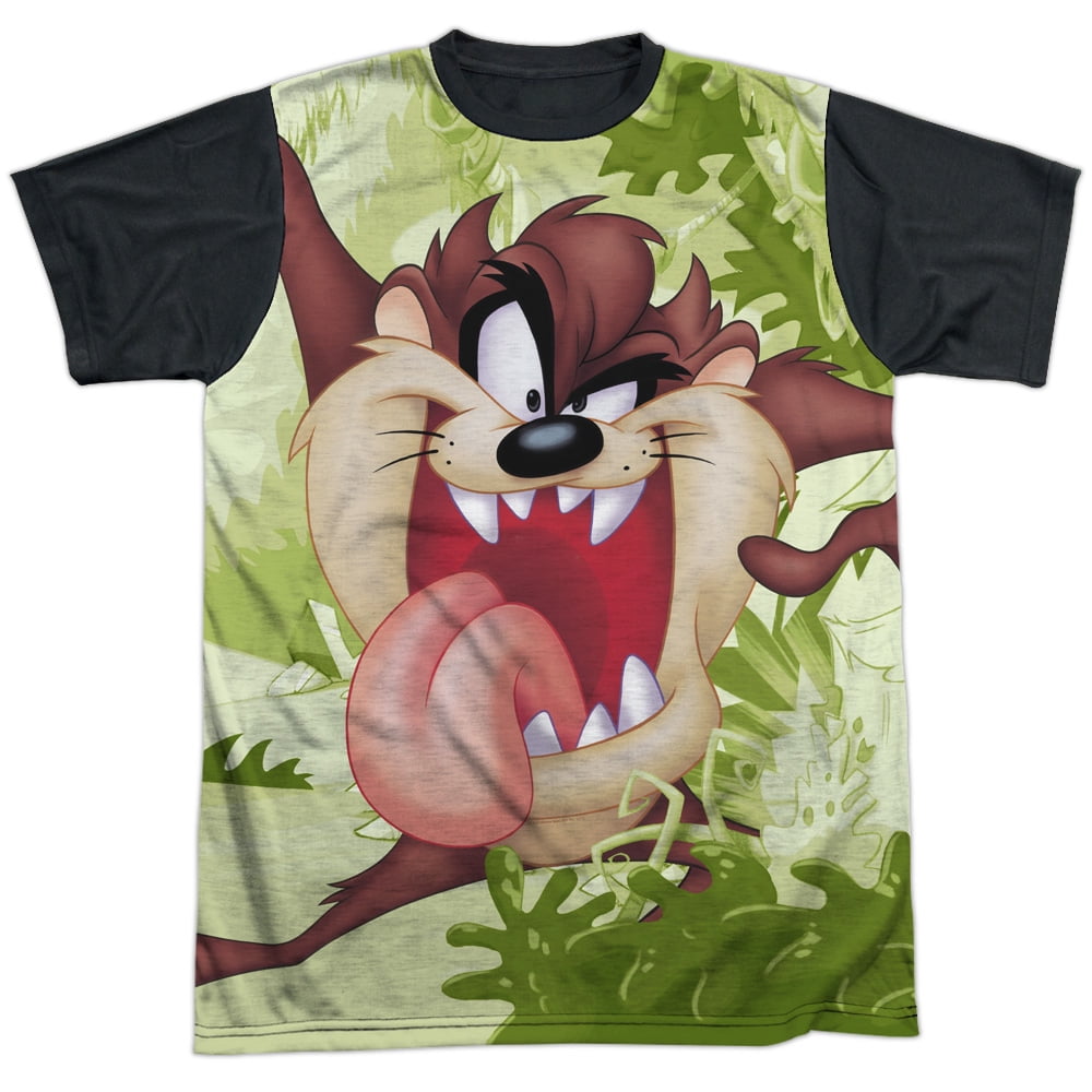 Looney Tunes Taz Officially Licensed Black Back Sublimation Adult T ...