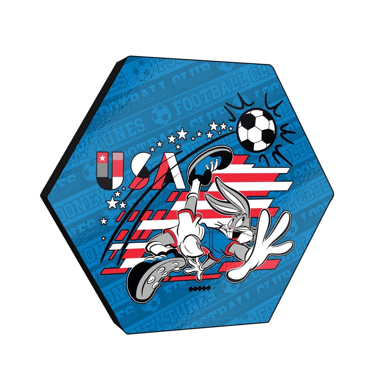 Looney Tunes (Team USA Soccer - Bugs Bunny) KNEXAGON® Wood Print ...