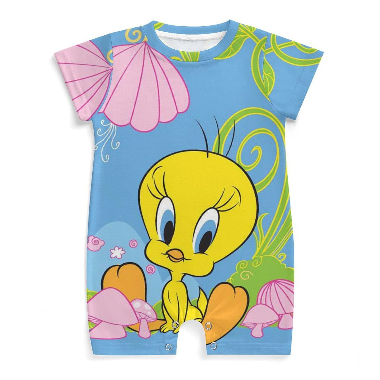 Looney Tunes Tweety Baby Boy Girl Short Sleeve Romper Clothing Set ...