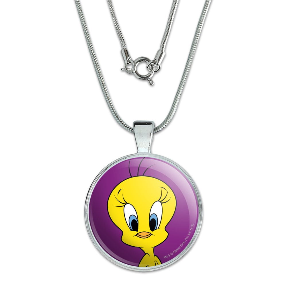 Looney Tunes Tweety Bird 1" Pendant with Sterling Silver Plated Chain ...