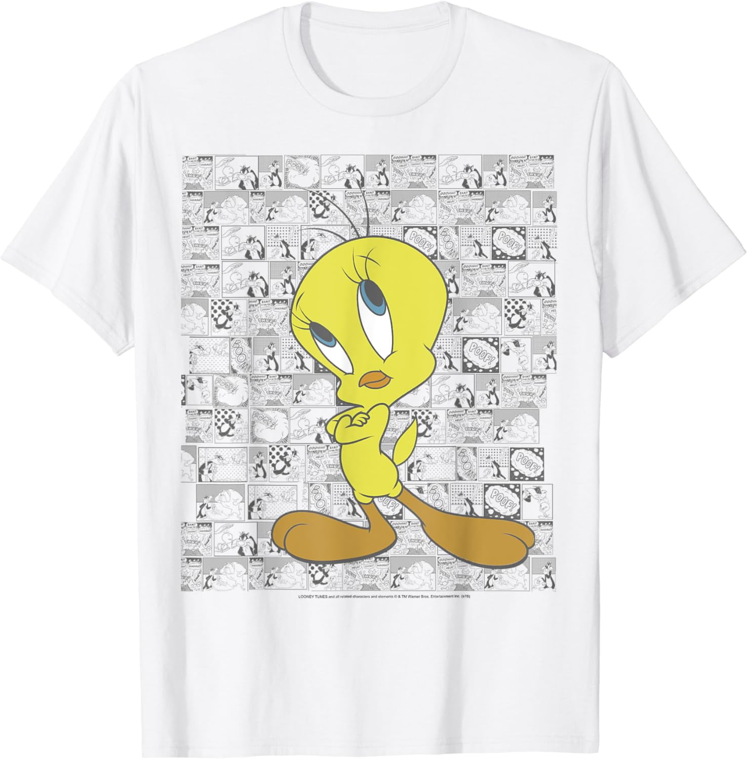 Looney Tunes Tweety Bird Comic Portrait T-Shirt - Walmart.com