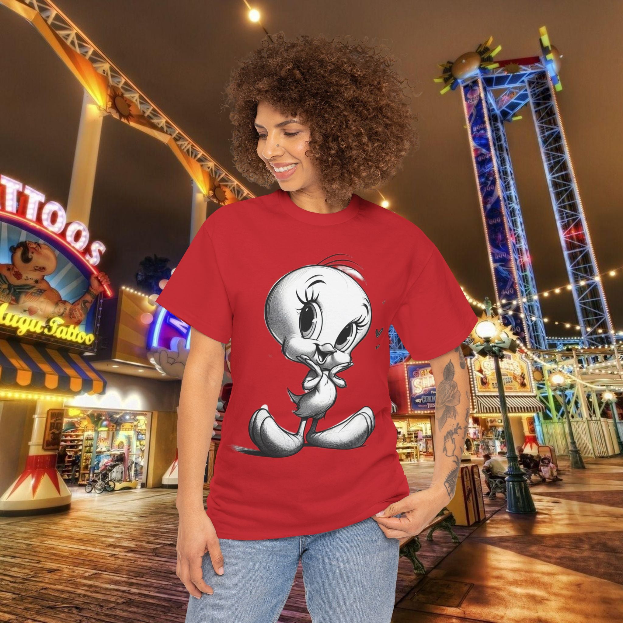 Looney Tunes Tweety Bird Fan T-shirt - Walmart.com