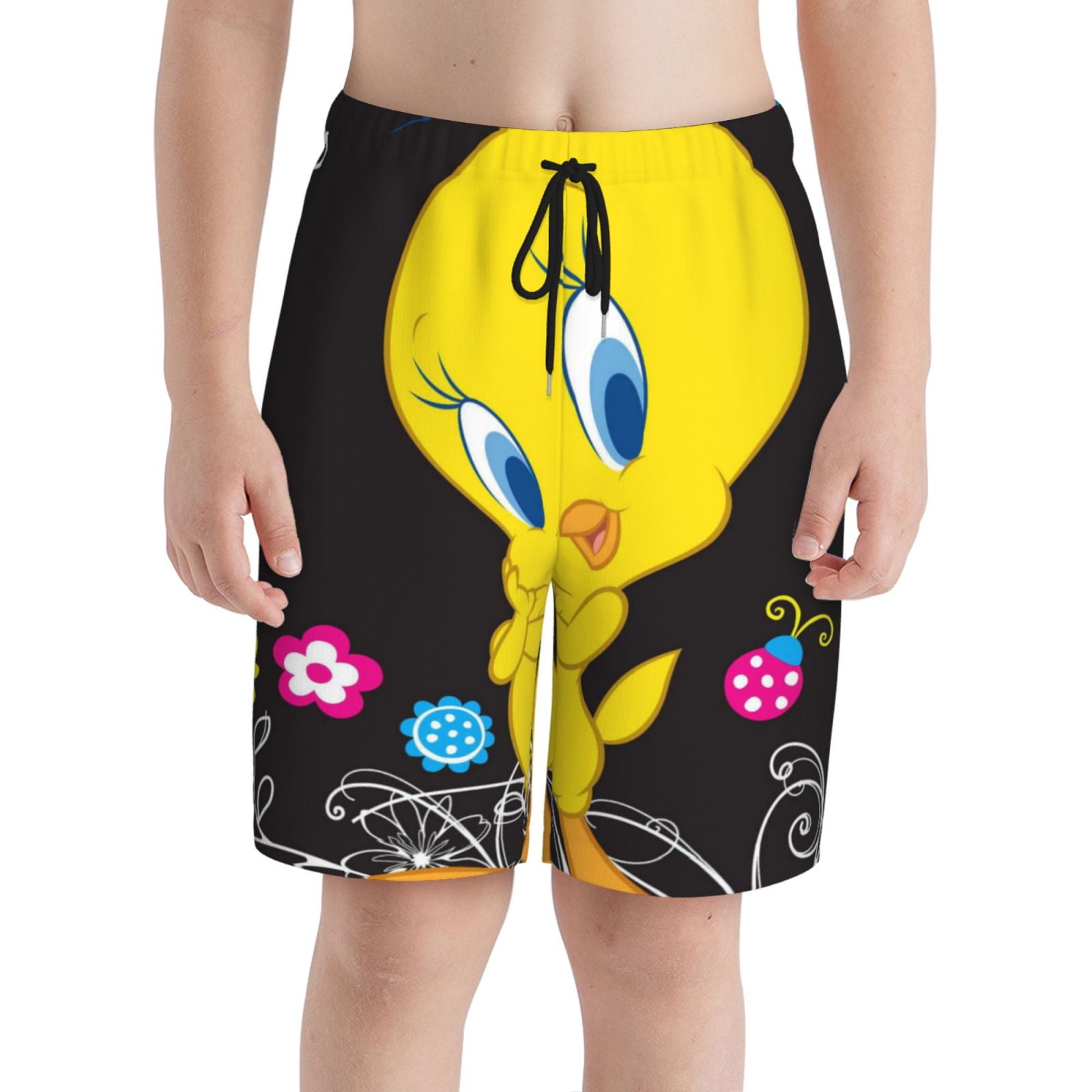 Looney Tunes Tweety Boy'S Swim Trunks Quick Dry Board Shorts Kids Beach ...