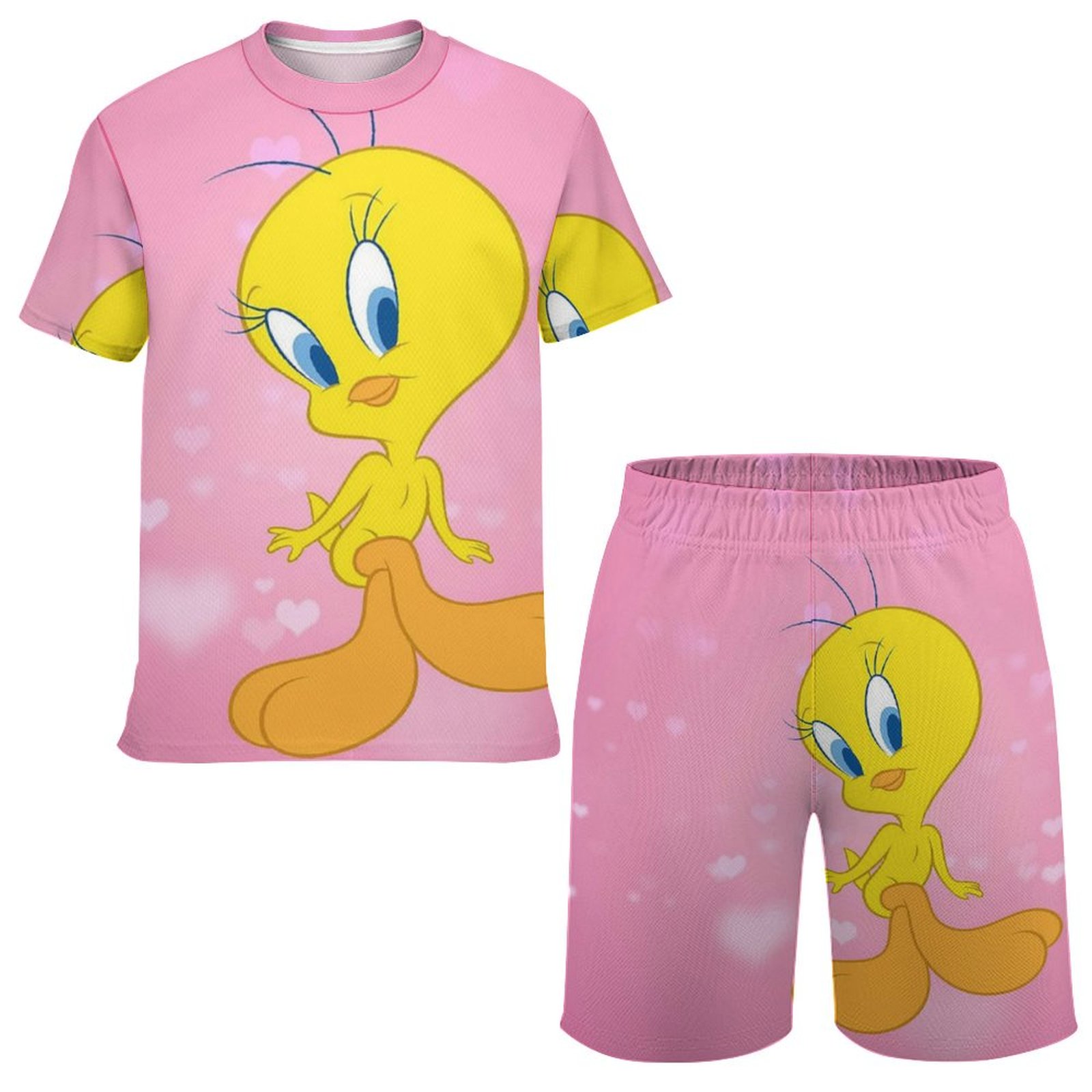 Looney Tunes Tweety Boys Short Sleeve Mesh T-Shirt And Shorts Outfit ...