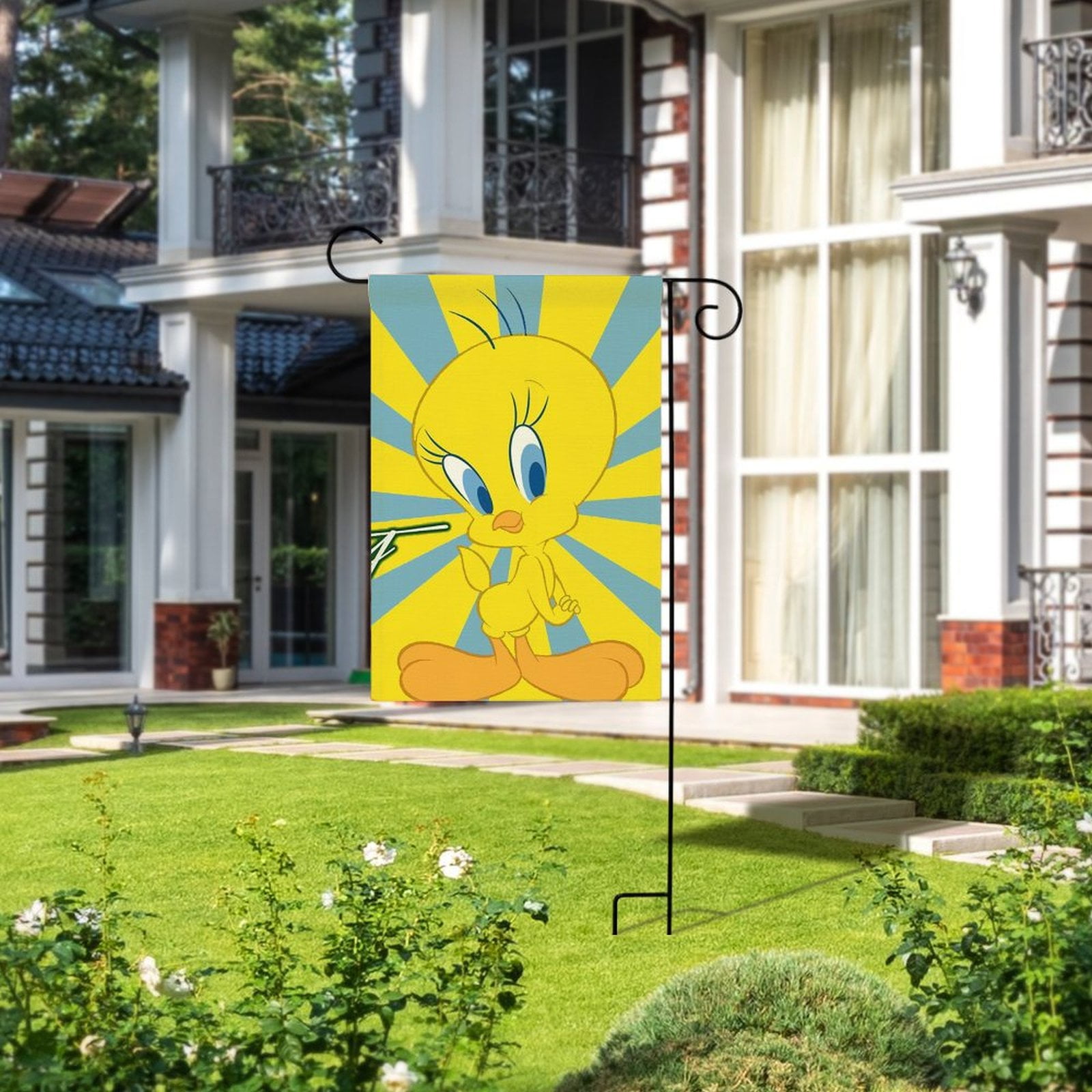 Looney Tunes Tweety Garden Banner - Double-Sided House Outdoor Flag for ...
