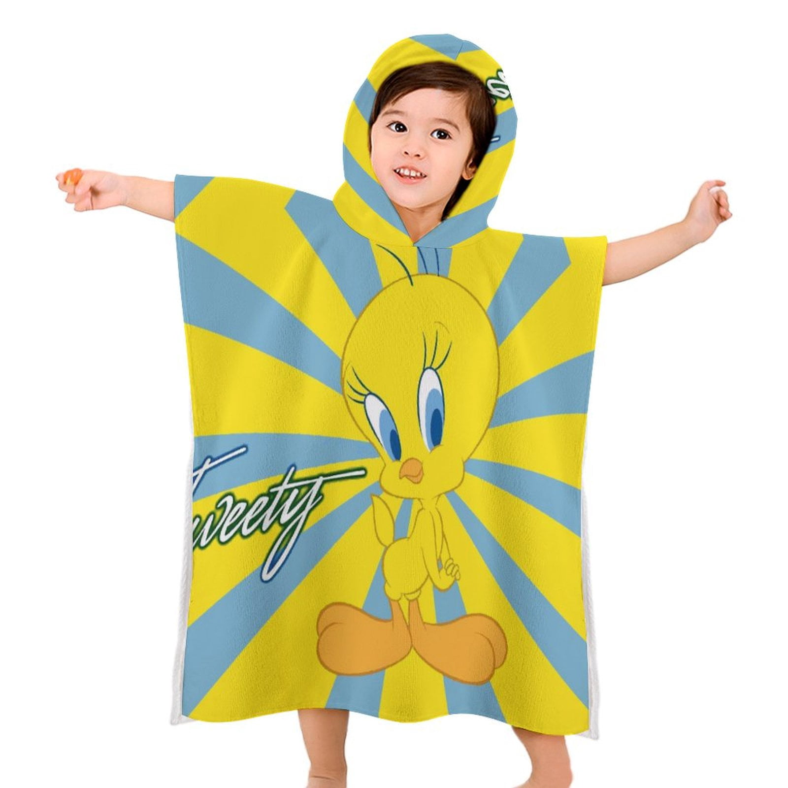 Looney Tunes Tweety Hooded Kids Beach Towels - Toddler Bath Towel Girls ...