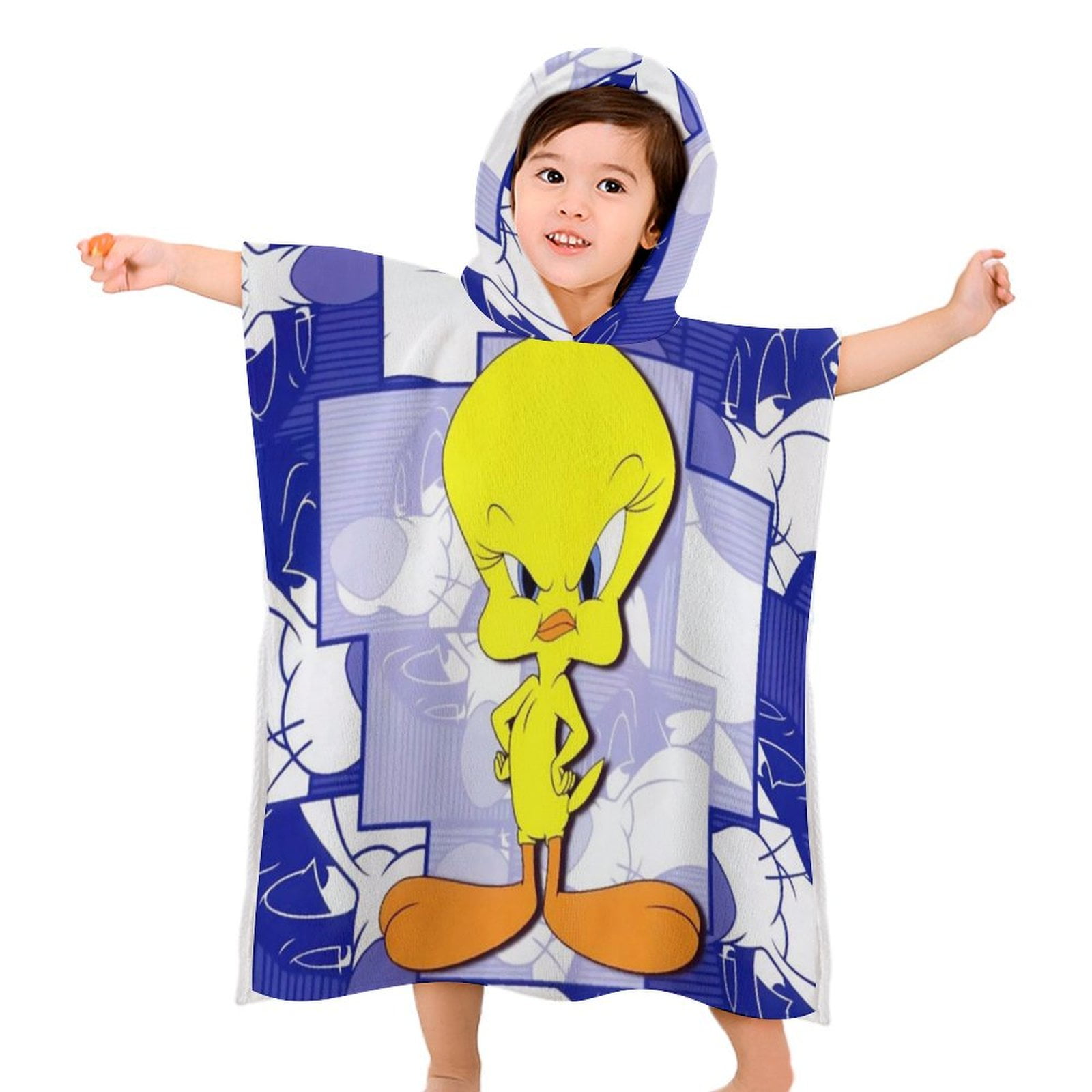 Looney Tunes Tweety Kids Beach Poncho Towel for Boys Girls, Ultrasoft ...