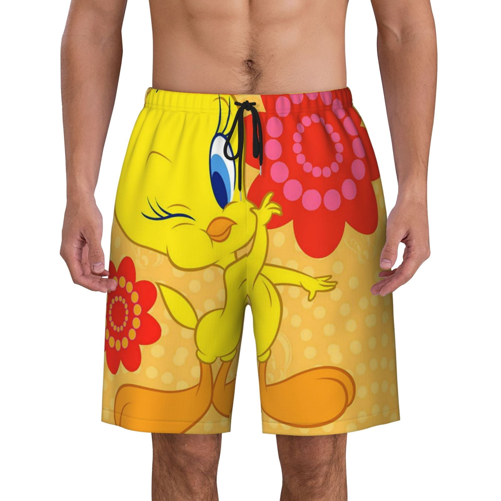 Looney Tunes Tweety Men'S Swim Trunks Quick Dry Board Shorts Bathing ...