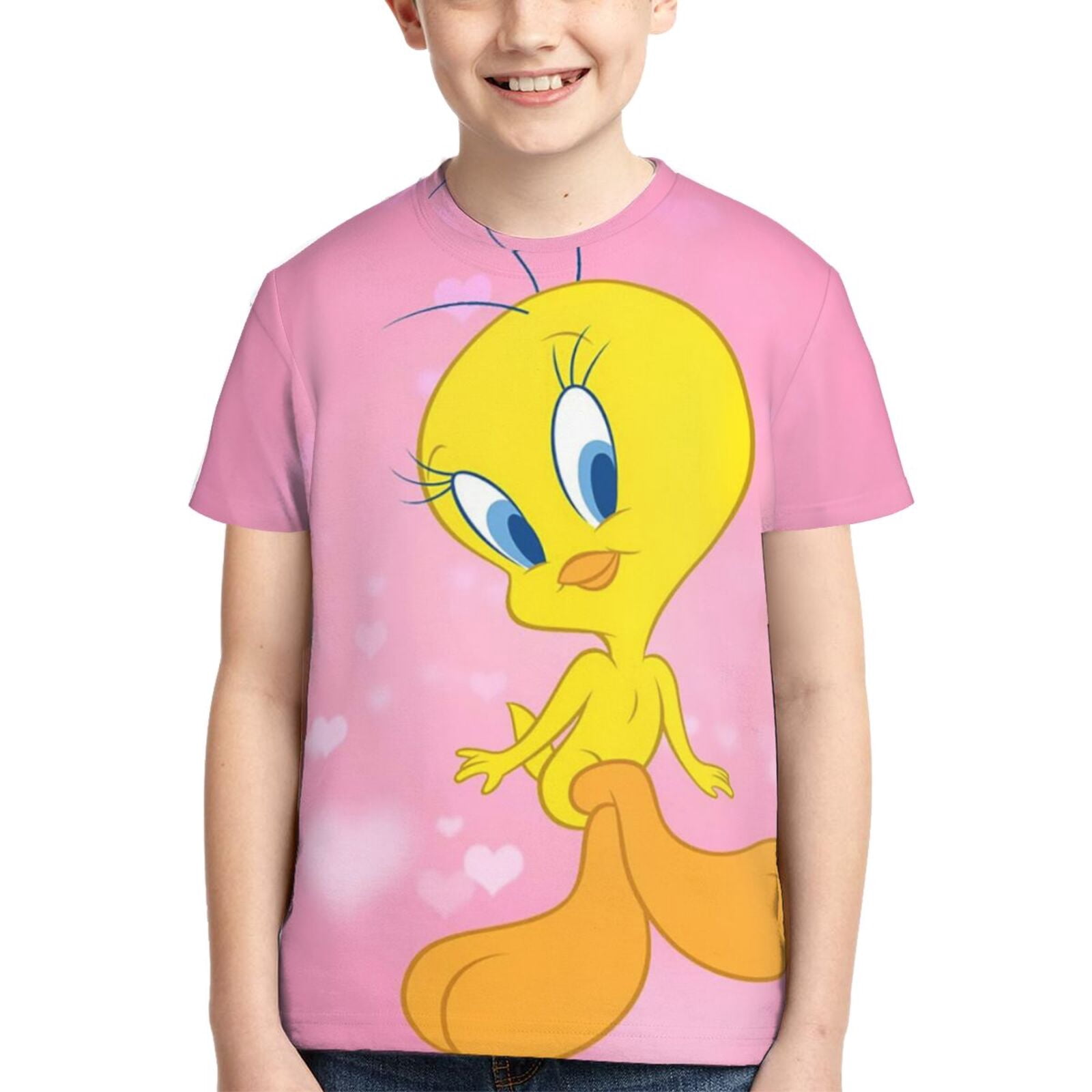 Looney Tunes Tweety T Shirts 3d Printed Short Sleeve Tee Shirt For Boys ...