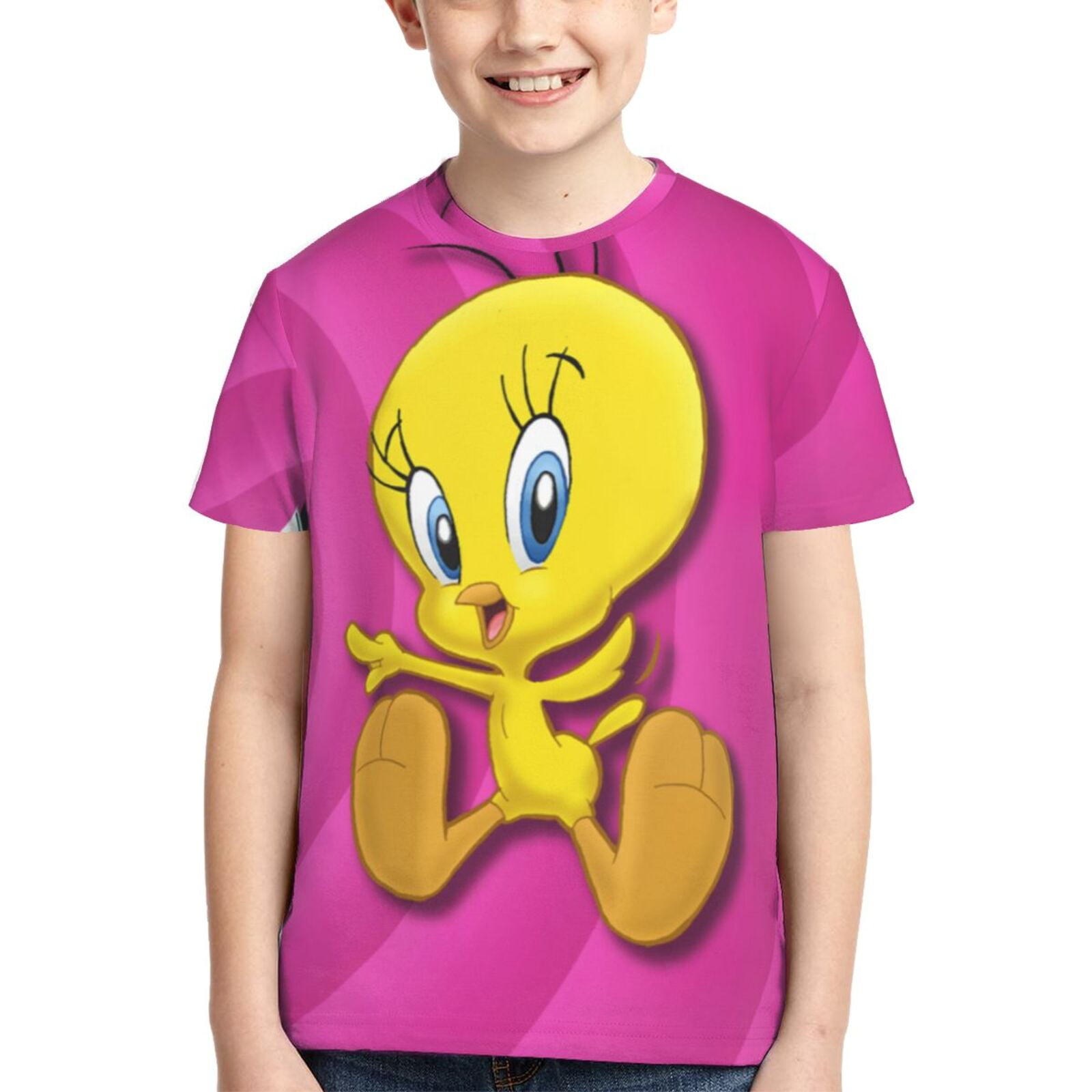 Looney Tunes Tweety T Shirts 3d Printed Short Sleeve Tee Shirt For Boys ...