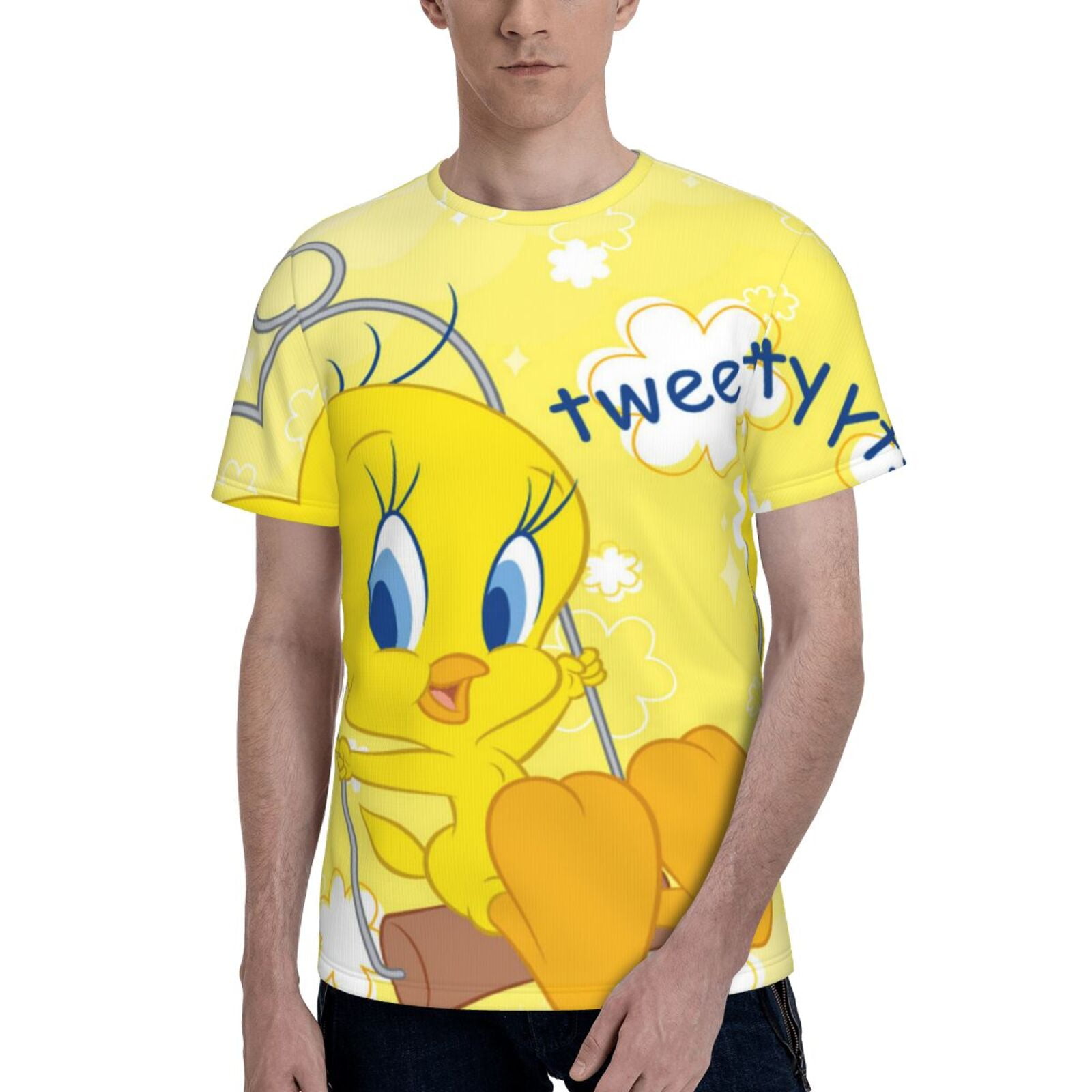 Looney Tunes Tweety T-Shirts 3d Printed Short Sleeve Tee Shirt For Men ...
