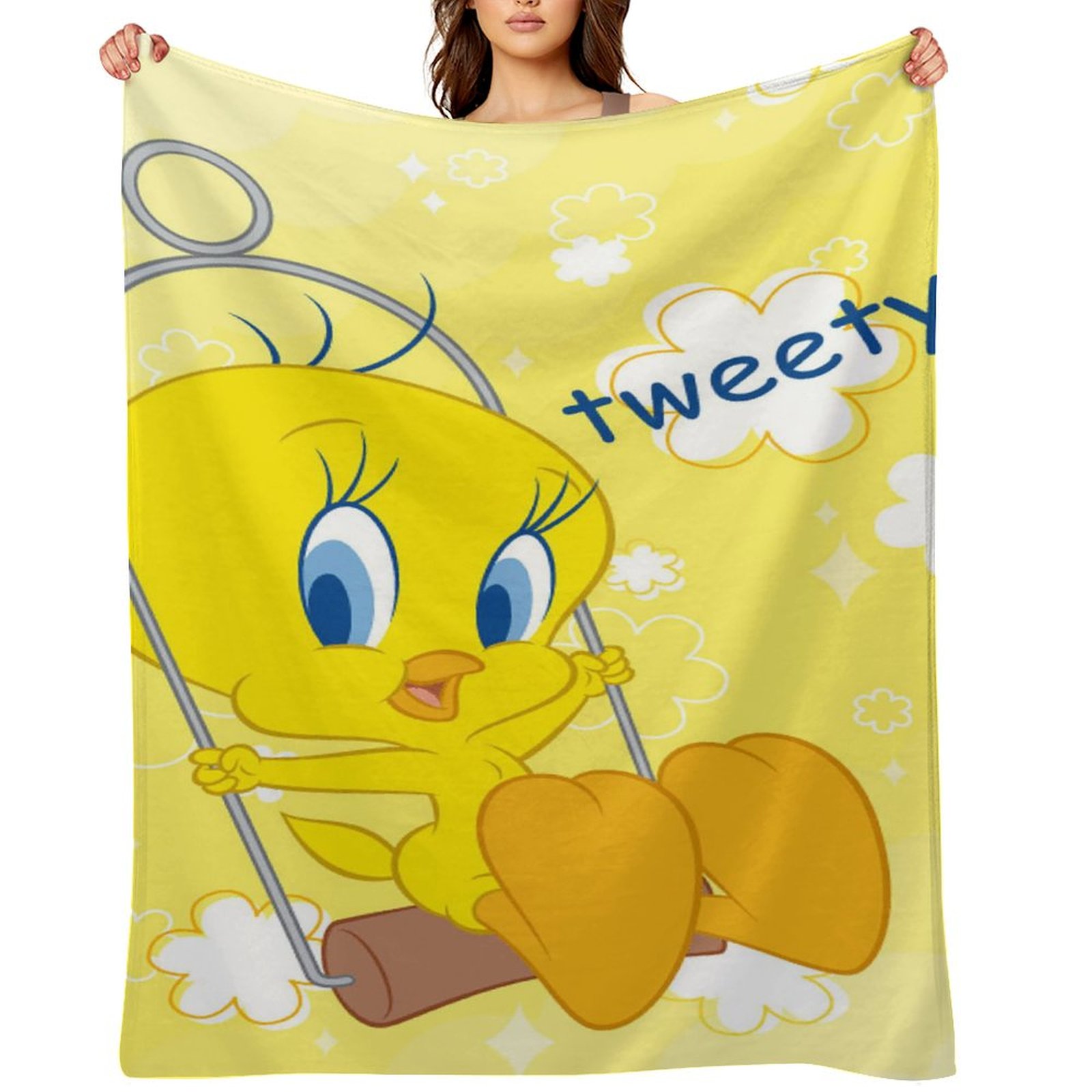Looney Tunes Tweety Throw Blanket Soft Cozy Warm College Printing ...