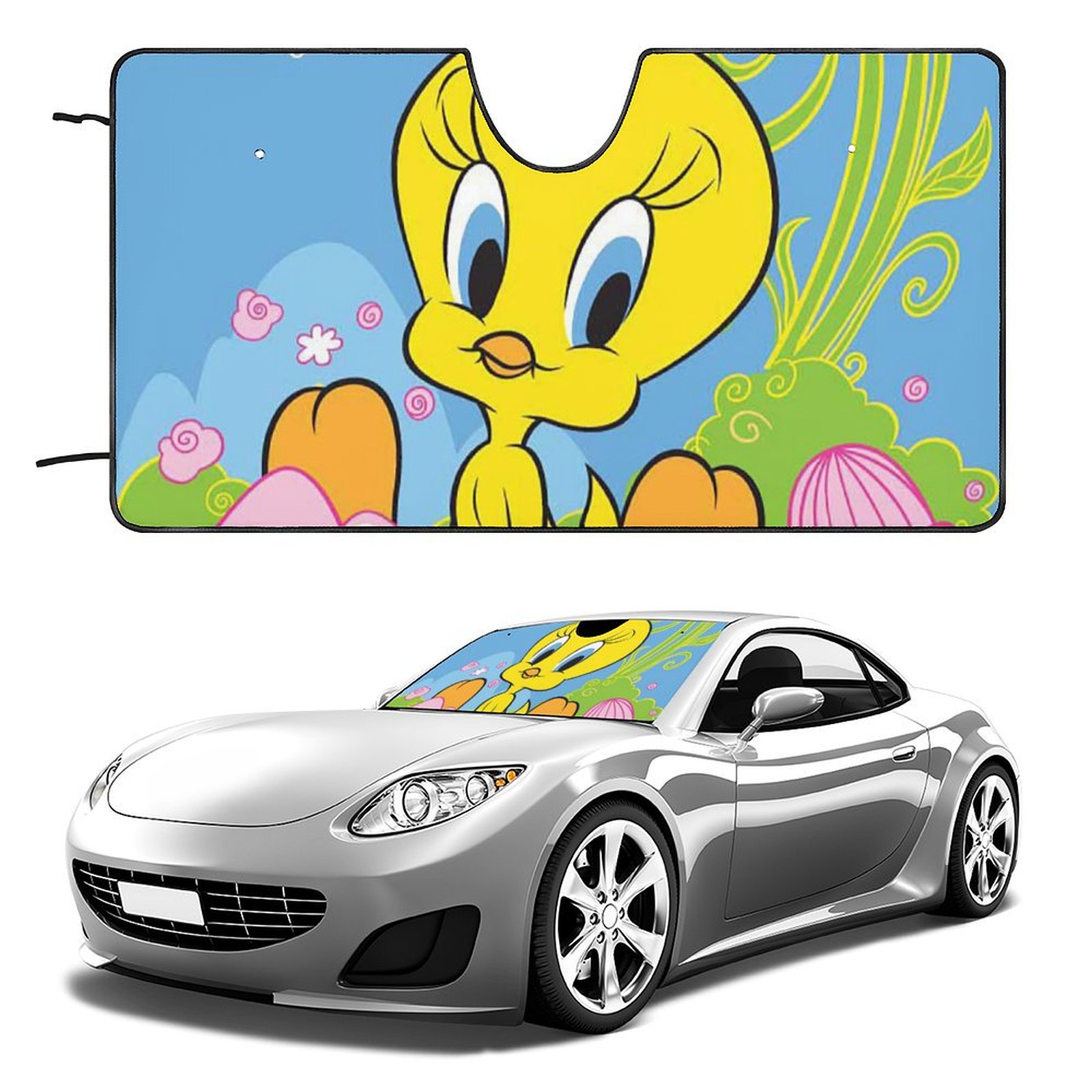 Looney Tunes Tweety Windshield Sun Shade, Front Foldable Windshield ...