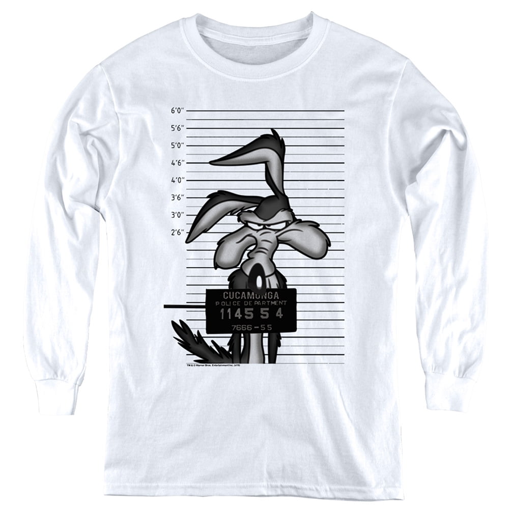 Looney Tunes Wile E. Coyote Busted Kids Long Sleeve T Shirt (X-Large ...