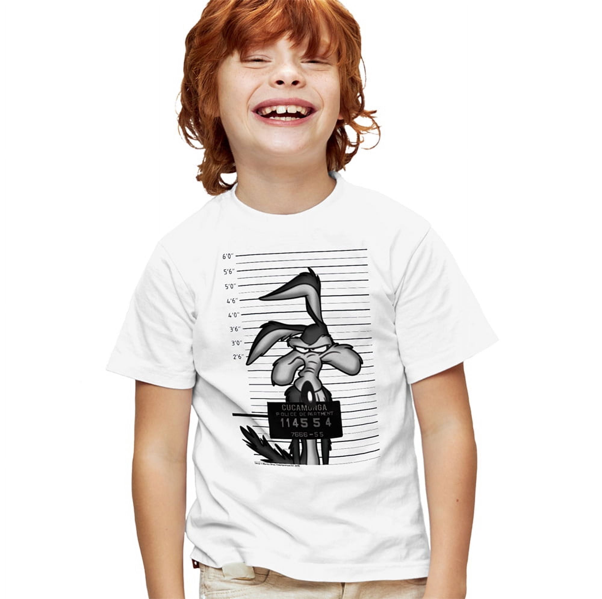 Looney Tunes Wile E. Coyote Busted Kids T Shirt (Small) for Youth ...