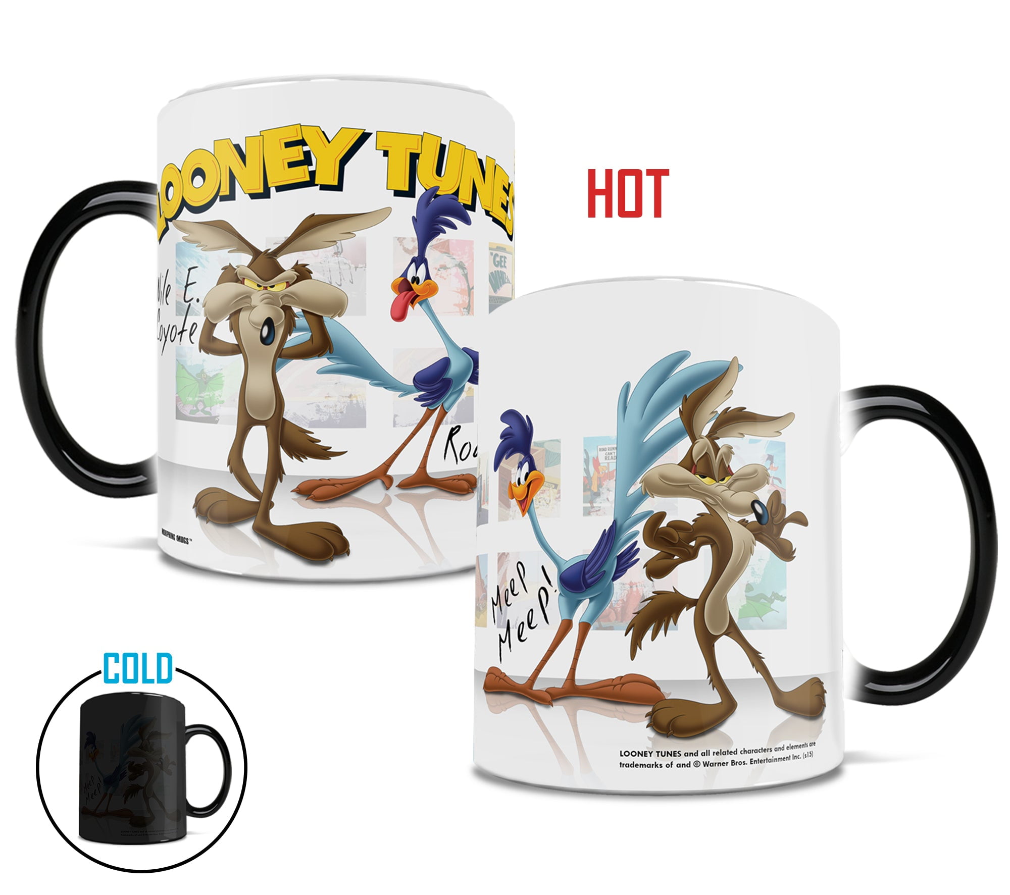 Looney Tunes (Wile E. Coyote and Road Runner) Morphing Mugs® Heat ...
