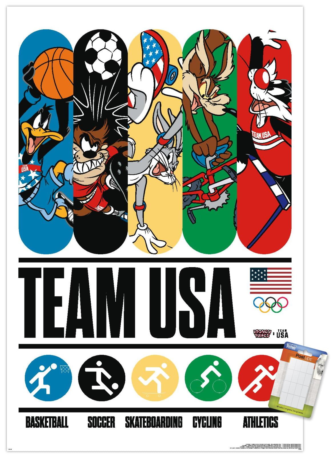 Looney Tunes x Team USA - Bars Wall Poster, 22.375" x 34" - Walmart.com