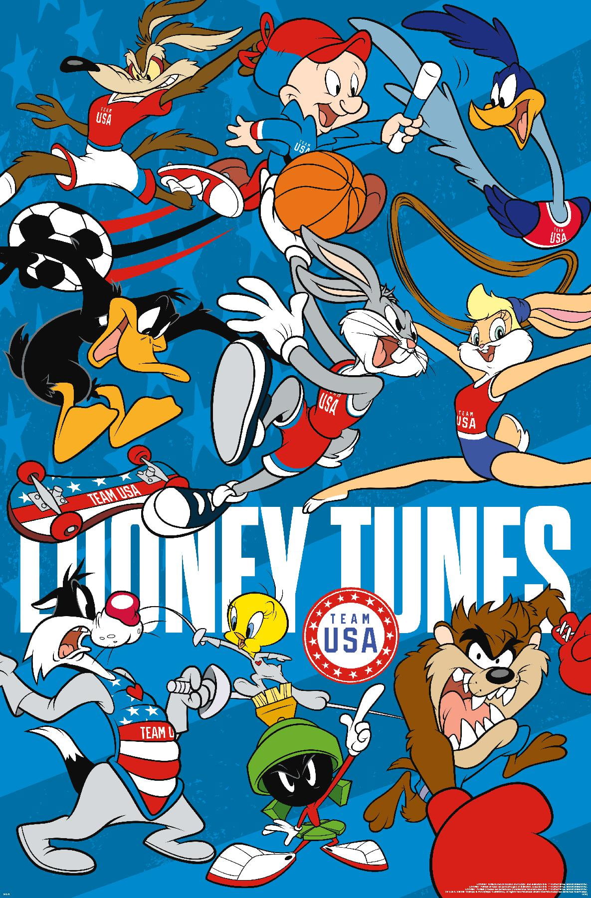 Looney Tunes x Team USA - Group Wall Poster, 14.725" x 22.375 ...