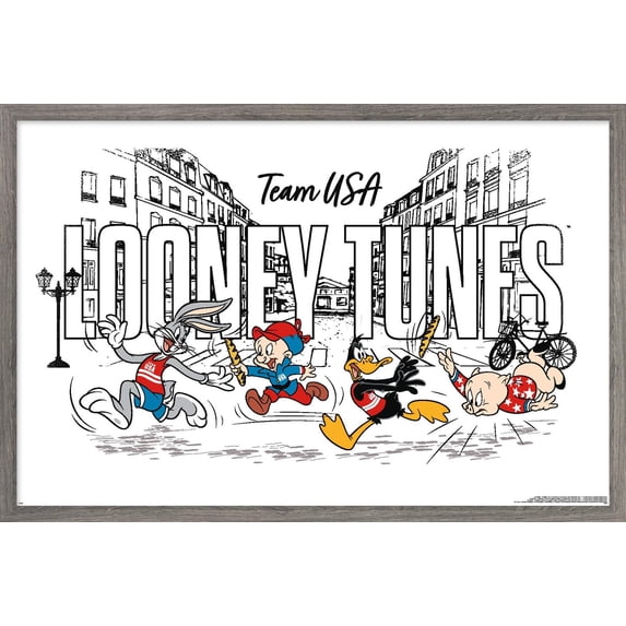 Looney Tunes x Team USA - Illustrated Race Wall Poster, 22.375" x 34 ...