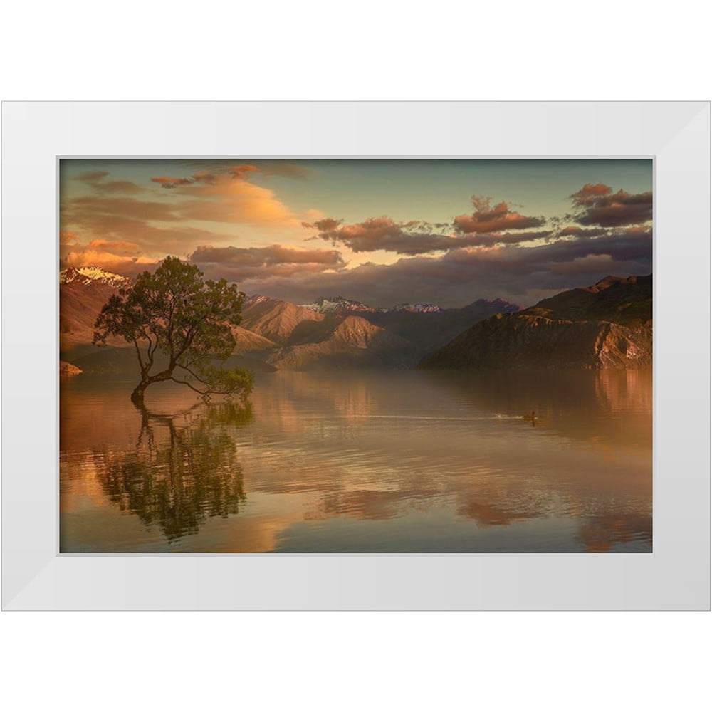 Loong, Stanley 24x17 White Modern Wood Framed Museum Art Print Titled ...