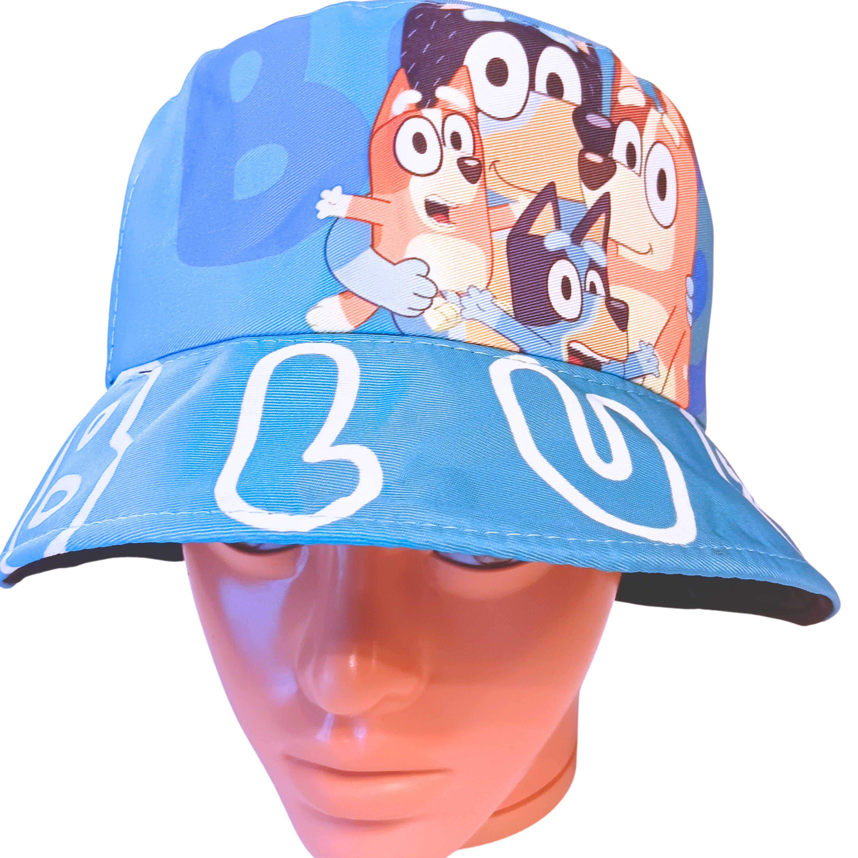 Loonyx Kids Blue Cartoon Bluey Unisex Bucket Hat, Sun Protection, Ages ...