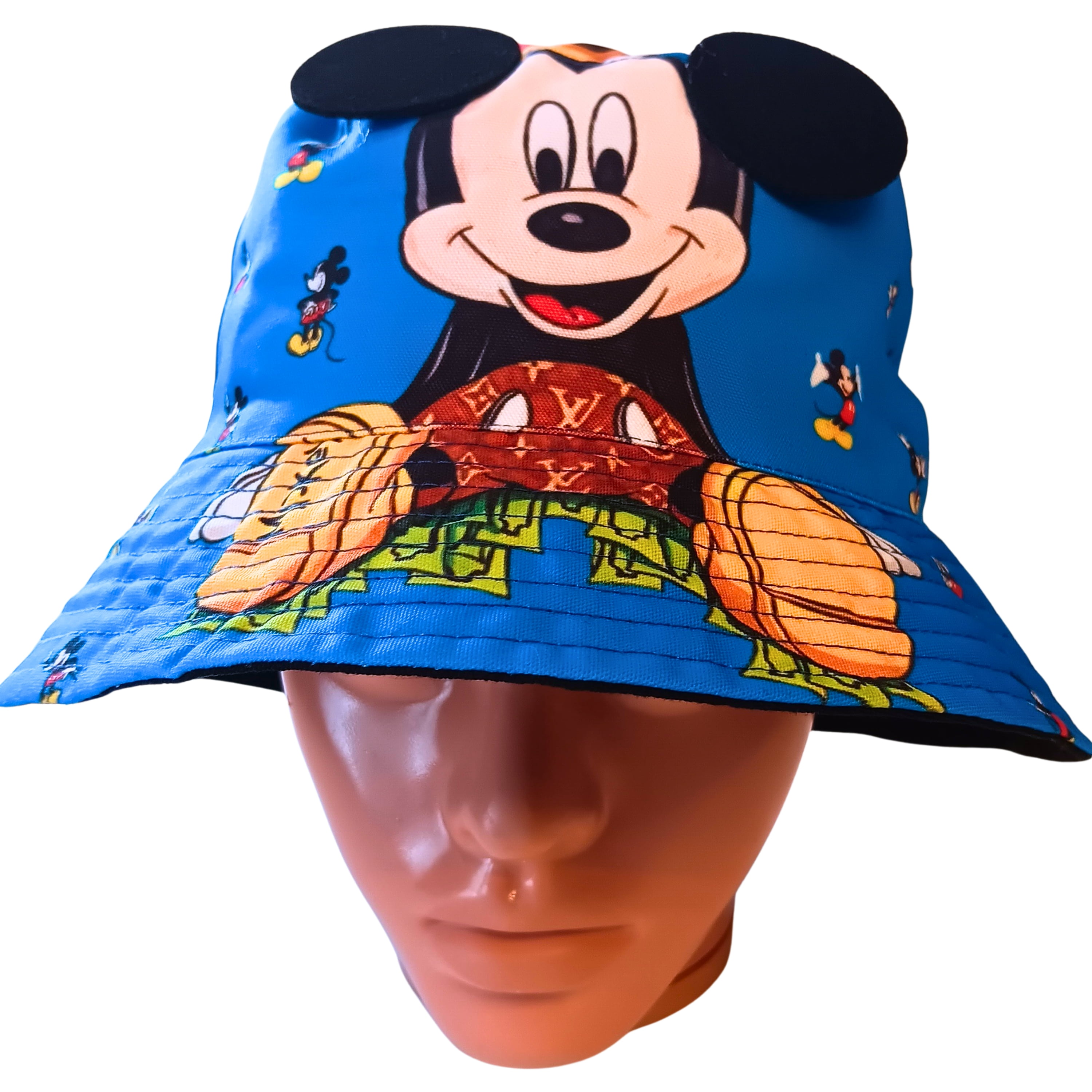 Loonyx Kids Blue Cartoon Mickey Mouse Boys Bucket Hat, Sun Protection ...