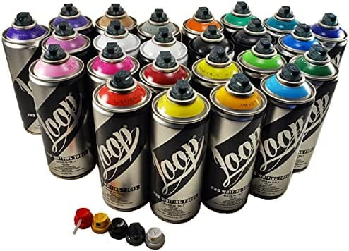 Loop 400ml Premium Mural Spray Paint kit for Aerosol Art - MASTER COLOR ...
