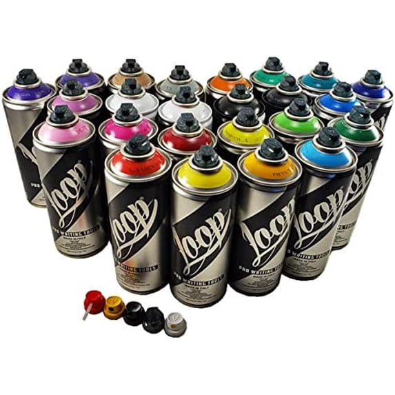 Loop 400ml Premium Mural Spray Paint kit for Aerosol Art - MASTER COLOR ...