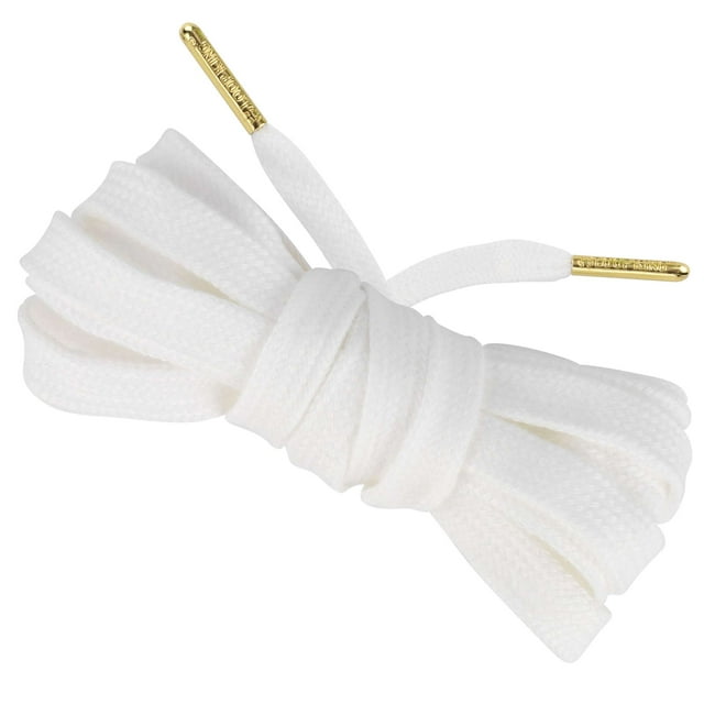 Loop King Laces Flat Cotton Shoelaces with Metal Aglet Tips for Men ...